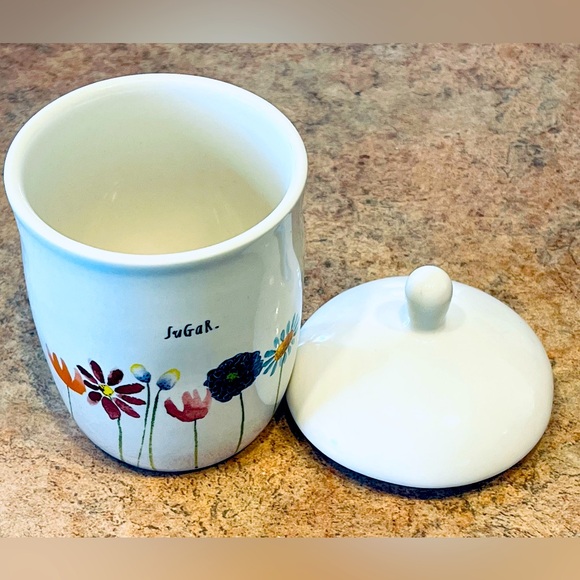Rae Dunn | Kitchen | Rae Dunn Ceramic Sugar Bowl Floral Farmhouse With ...